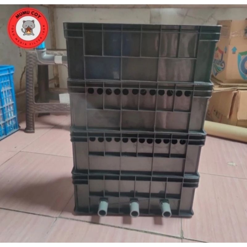 Jual Trickle Filter Kolam Koi Box Filter Mini - Hitam 4Susun | Shopee ...