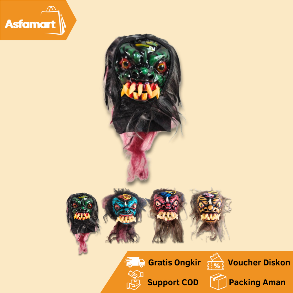 Jual Mainan Anak Topeng Gedruk Buto Ijo Bahan Mika / Mainan Topeng ...