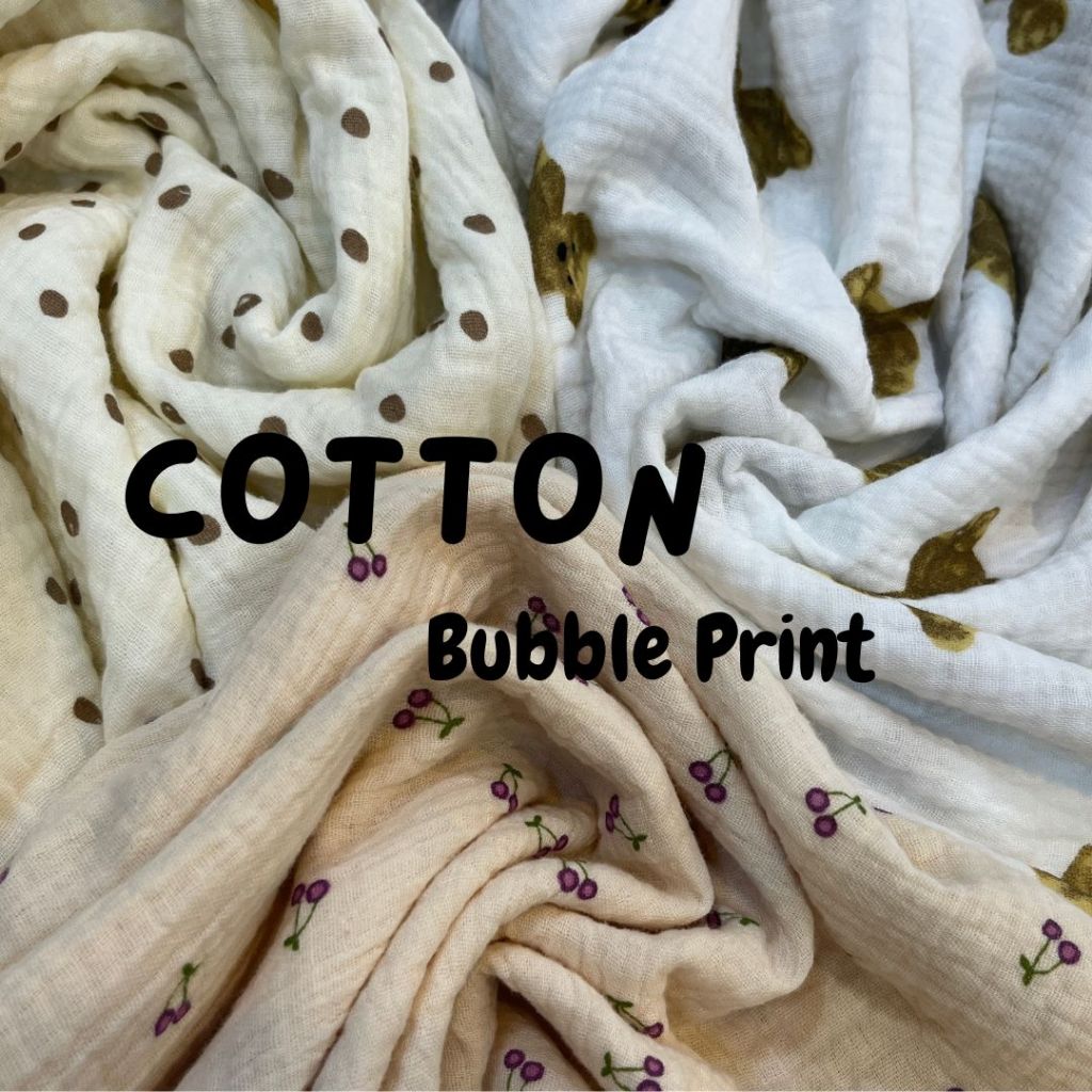 Jual Cotton Foam Print / Cotton Bubble Motif / Cotton Foam / Katun ...