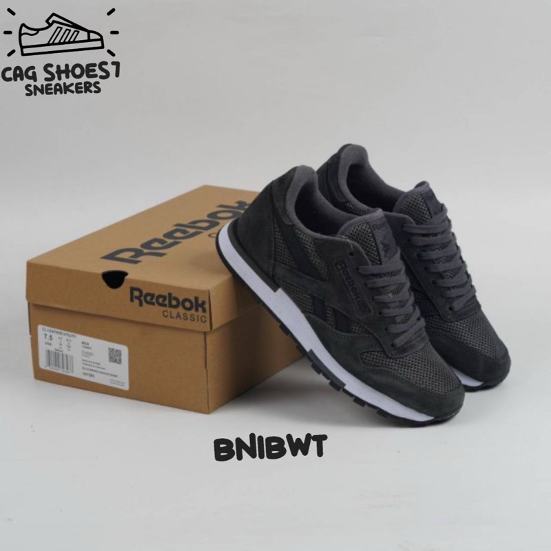 Jual Sepatu Reebok Classics Leather Utility 100% BNIB Black White ...