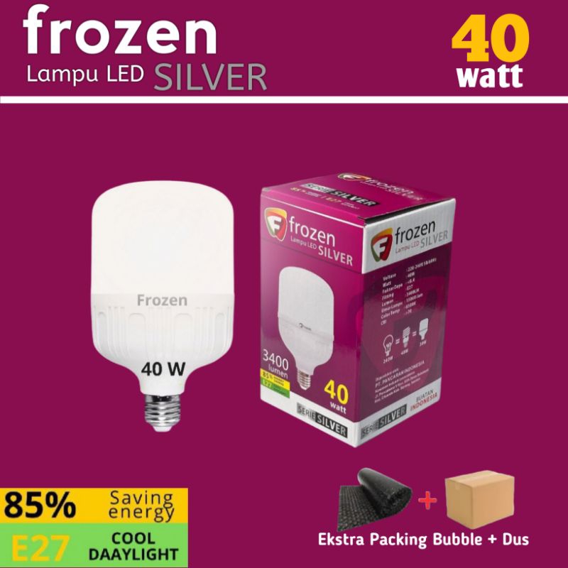 Jual LAMPU BOHLAM LED 40 WATT 30 20 15 10 5 WATT CAHAYA PUTIH E27 FROZEN | Shopee Indonesia