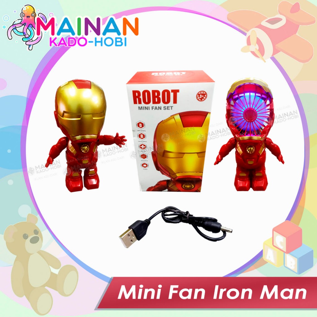 Jual HADIAH ULANG TAHUN MAINAN ANAK KIPAS PORTABLE KARAKTER SUPERHERO ...
