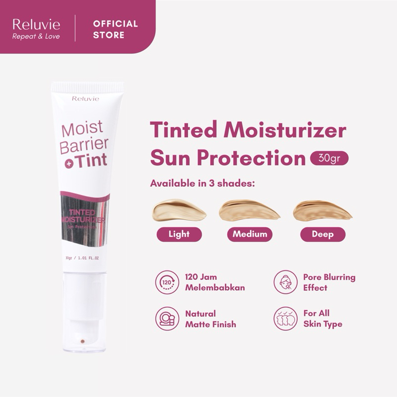Jual Reluvie Tinted Moisturizer Sun Protection Lightweight Hydrating ...