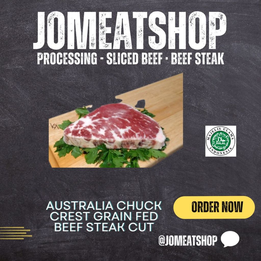 Jual Australia Chuck Crest Grain fed Beef Steak cut 200gr | Shopee ...