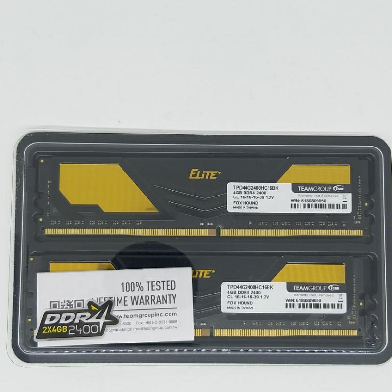 Jual Memory Team Elite Plus ram DDR4 2400MHZ DUAL 8GB (2x4GB) | Shopee ...