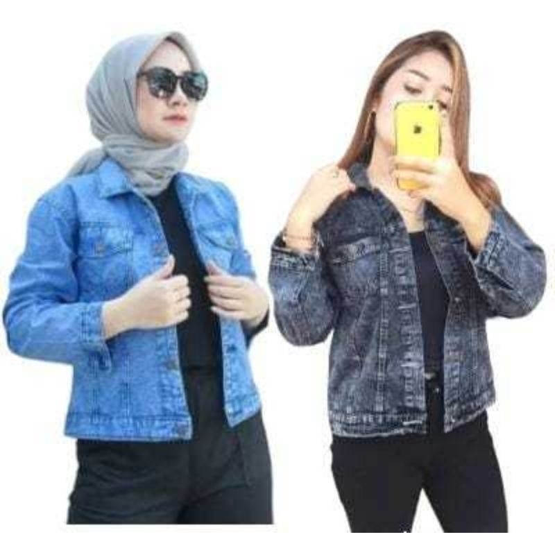 Jual HOPEFULNESS - JAKET JEANS BIONDY WANITA - JAKET DENIM | Shopee ...