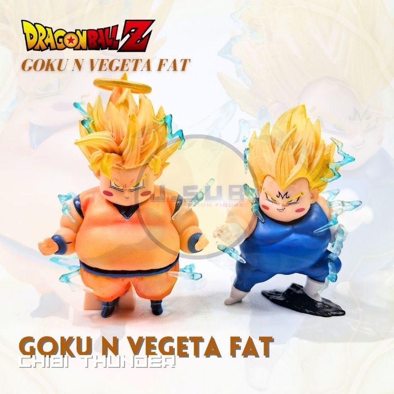 Jual Action Figure Goku Vegeta Fat Statue Dragonball DBZ Chibi | Shopee ...