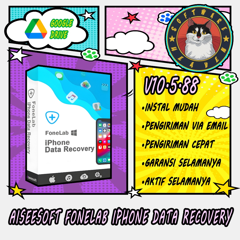 Jual Aiseesoft FoneLab iPhone Data Recovery 10.5.88 Full Version (Versi ...