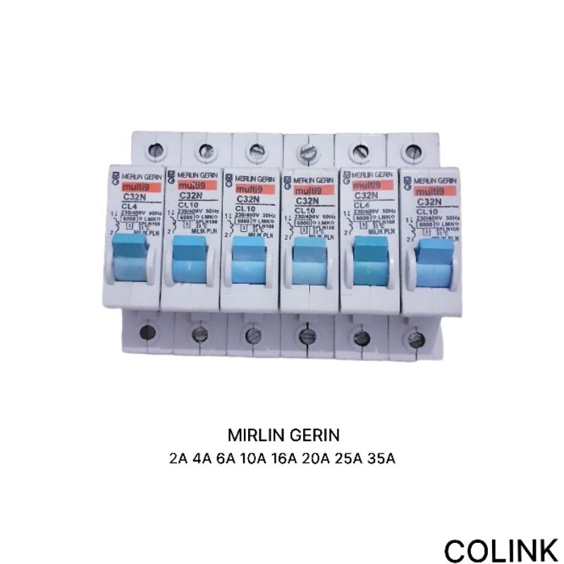 Jual MCB PLN MIRLIN GREN PLN 2A 4A 6A 10A 16A 20A 25A 35A | Shopee ...