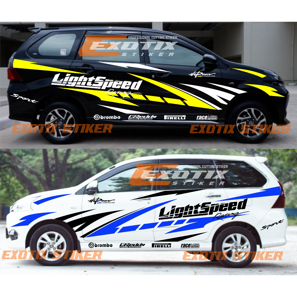 Jual Stiker mobil avanza stiker cutting variasi body samping avanza ...