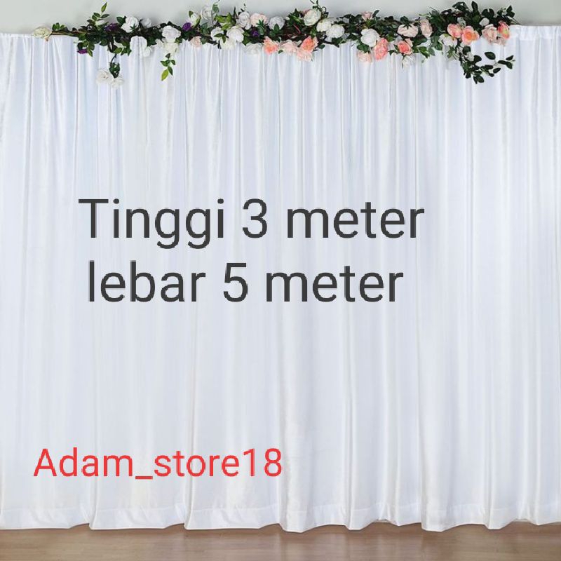 Jual Backdrop backgroun kain filamin tinggi 3 meter lebar 5 meter ...