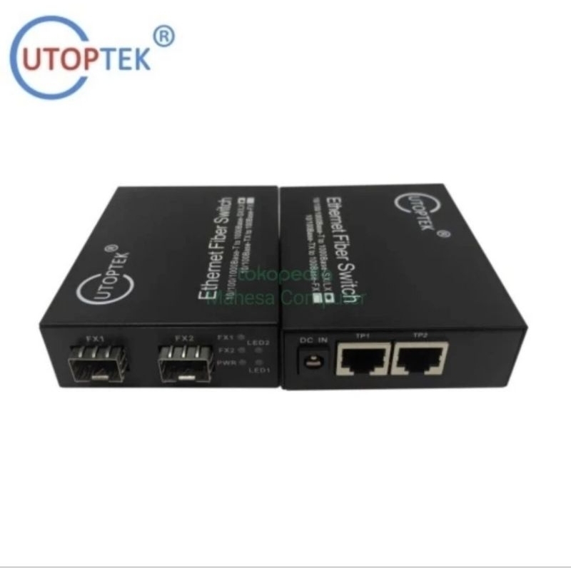 Jual Utoptek UT-SW2002 Switch FO Gigabit Fiber 2 SFP + 2 LAN 1Gbps 2-Port Fiber to 2-port RJ45 ...