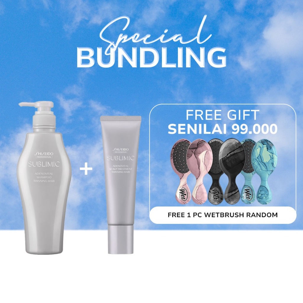 Jual Shiseido Sublimic Adenovital Shampoo & Treatment Scalp(Perawatan rontok) | Shopee Indonesia
