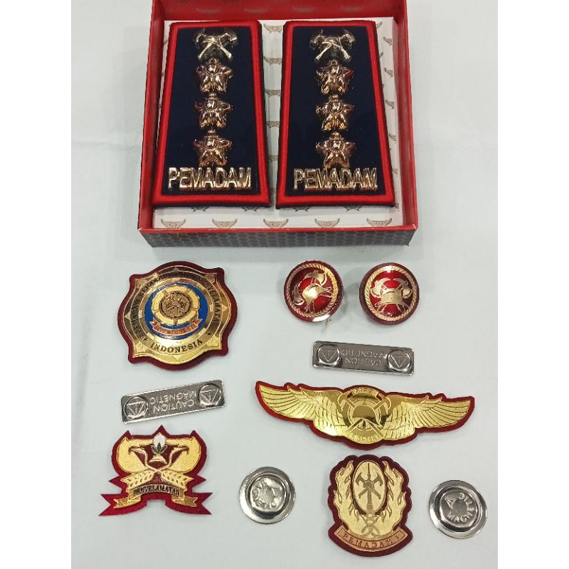 Jual 1SET ATRIBUT PDH PEMADAM 4B 1SET PIN PDH PEMADAM MAGNET | Shopee ...