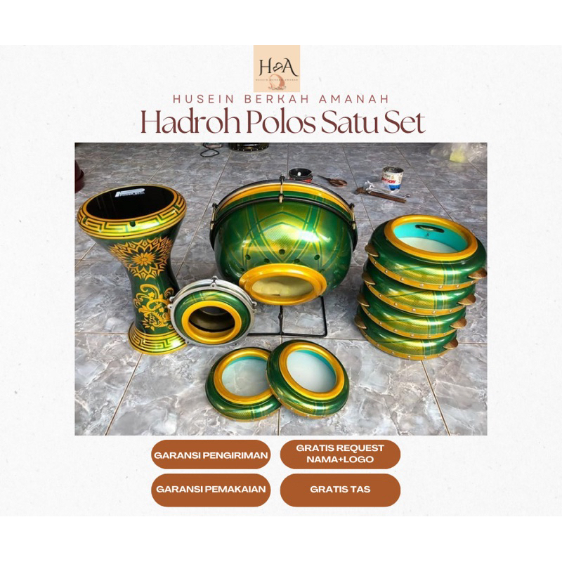 Jual 1 Set Rebana Hadroh polos (Hijau) | Shopee Indonesia
