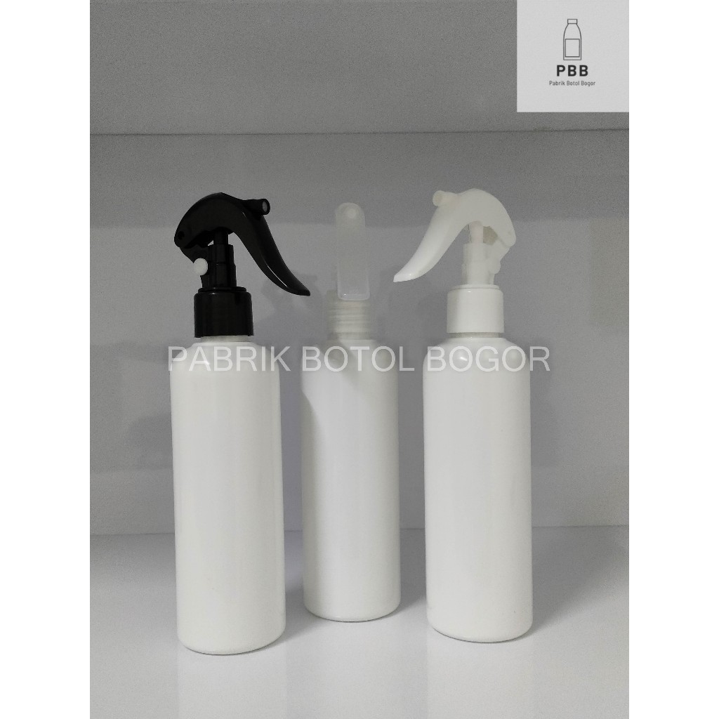 Jual BOTOL 250ML PUTIH SPRAY TRIGGER BEBEK CLEAR HITAM 250 ML PET ...