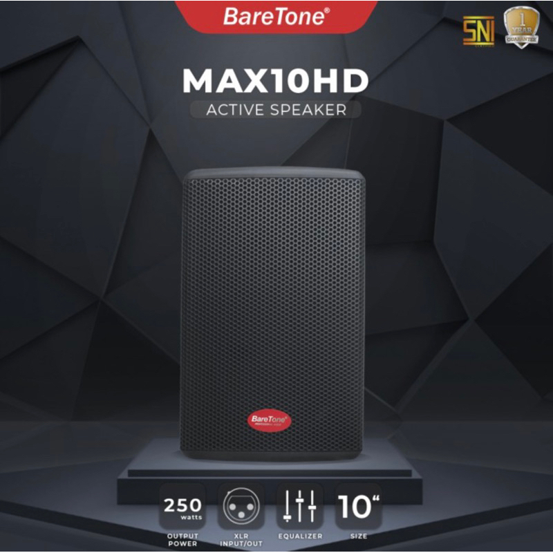 Jual Speaker Aktif 10 Inch Baretone MAX10HD Sepasang original | Shopee ...