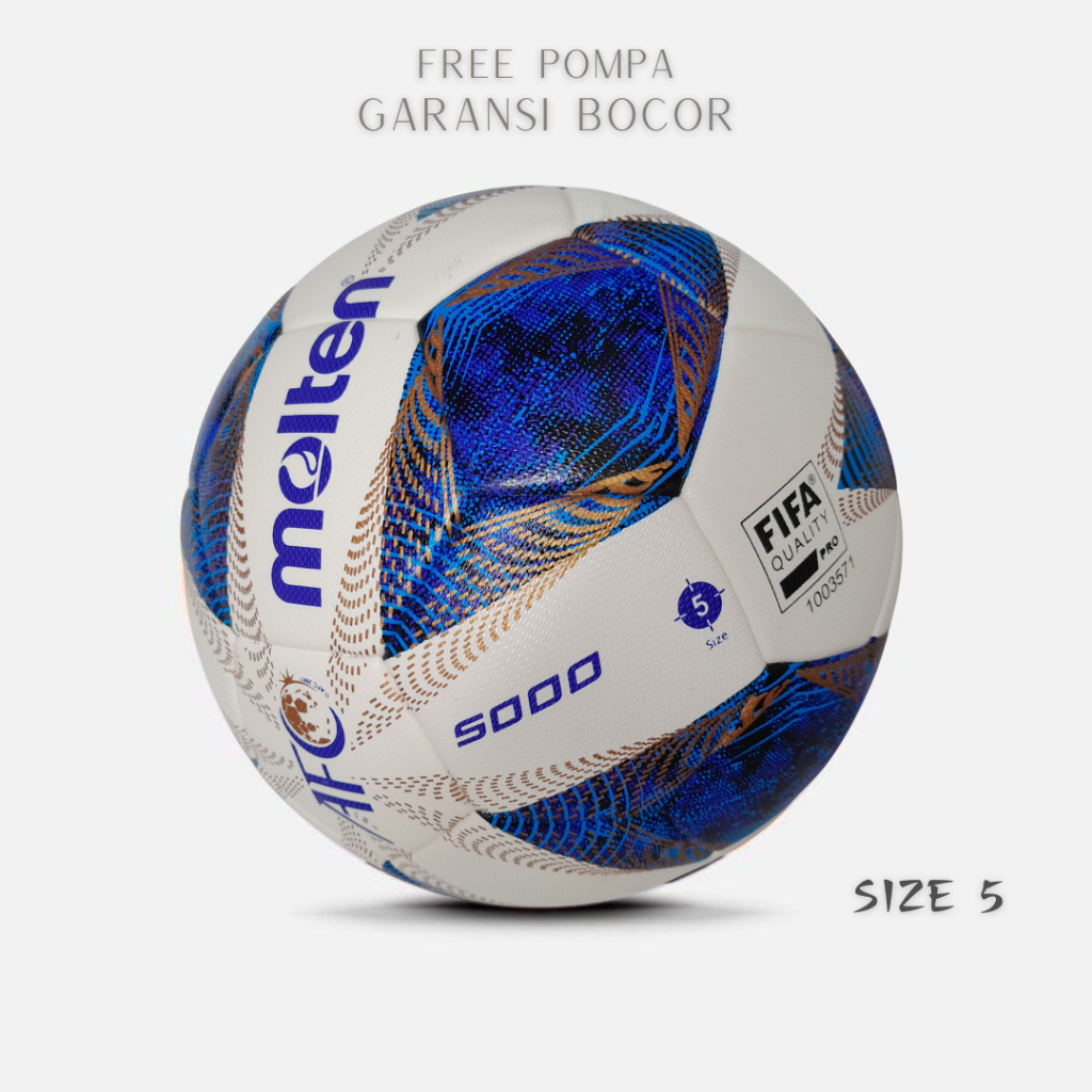 Jual Bola sepak original molten vantaggio 5000 size 5 press mesin official match afc cup ...