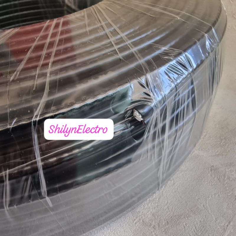 Jual HARGA PER METER KABEL CCTV RG6 STARCOM + POWER HITAM COAXIAL 1MTR ...