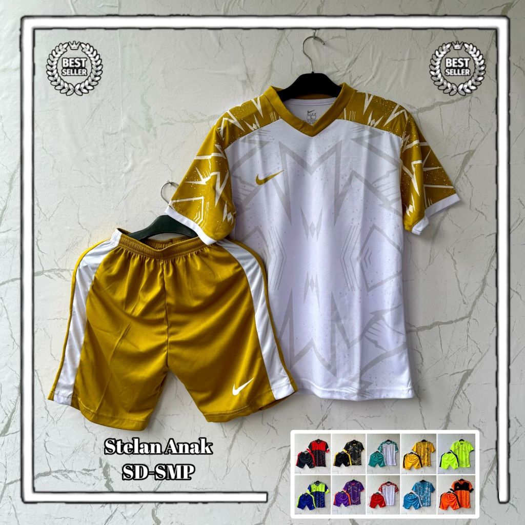 Jual Jersey Bola Anak Anak SSB Motif Terbaru Baju Futsal Anak SD/SMP ...