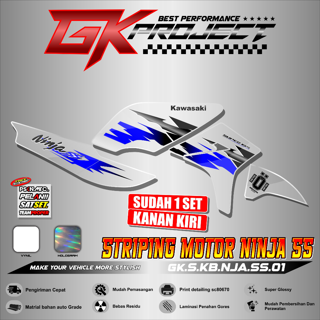 Jual Sticker Striping Kawasaki Ninja SS Ori | Sticker Striping Variasi ...