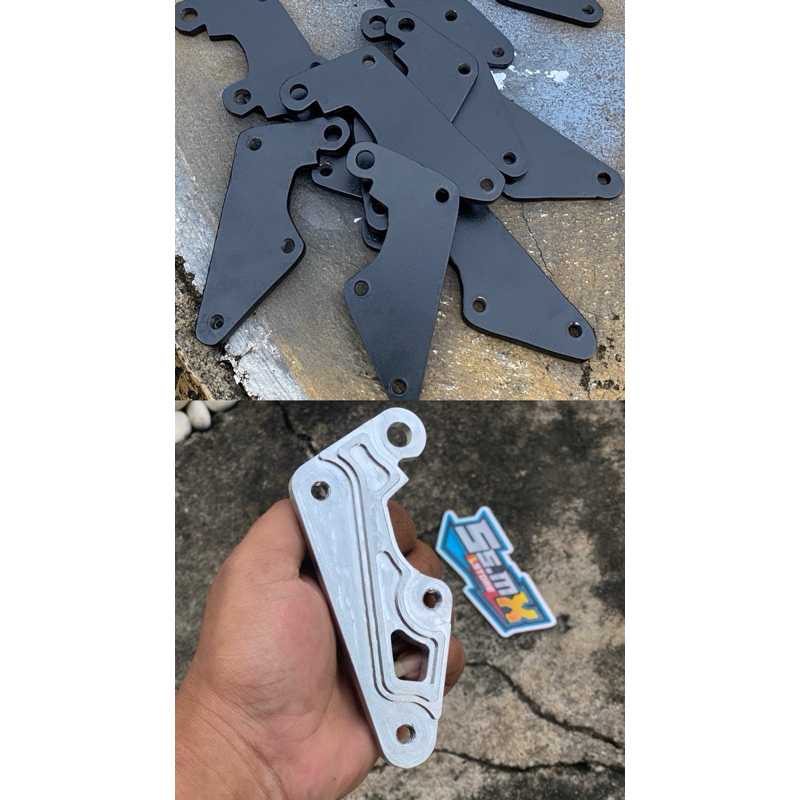 Jual bracket pangkon CRF kaliper besi dan almini disc piringan depan ...