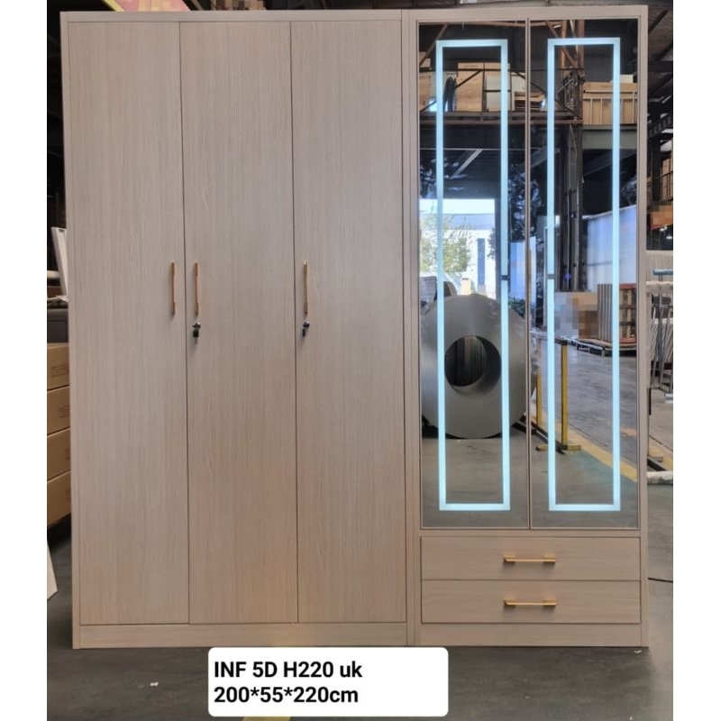 Jual Lemari Pakaian Plat Besi Import 5 Pintu Swing H220 | Shopee Indonesia