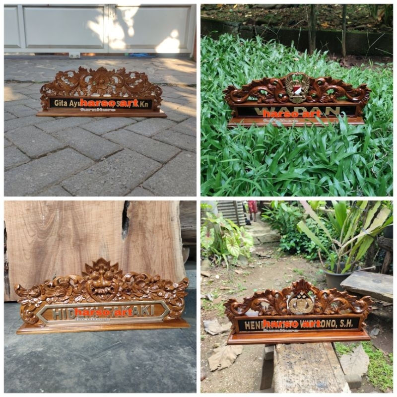 Jual papan nama ukiran kayu jati jepara | Shopee Indonesia