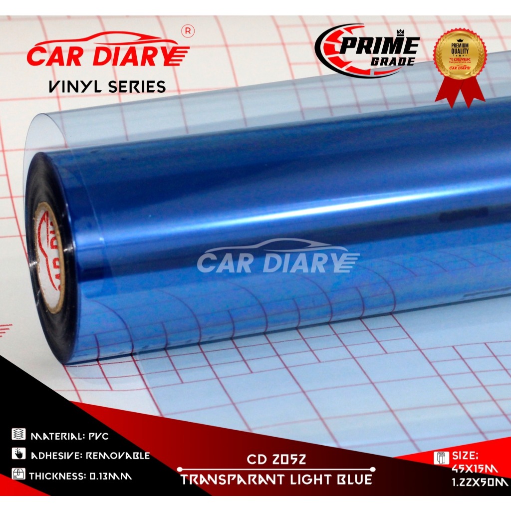 Jual STIKER DEREK VINYL ( TRANSPARANT LIGHT BLUE ) / VINIL CAR DIARY ...