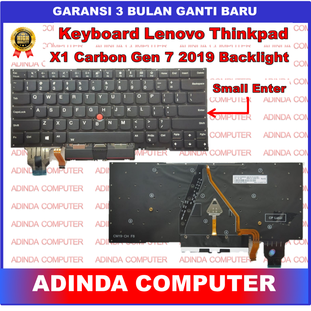 Jual Keyboard Lenovo THINKPAD X1 CARBON 7TH GEN7 GEN 7 GEN8 GEN 8 20QD 20QE 20R1 20R2 Pointer ...