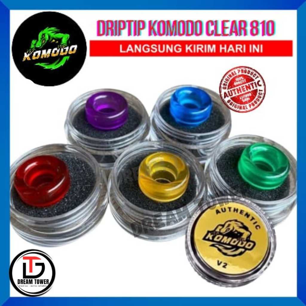 Jual Driptip Komodo Clear 810 RESIN QUALITY 100% AUTHENTIC FOR RDA/RTA ...