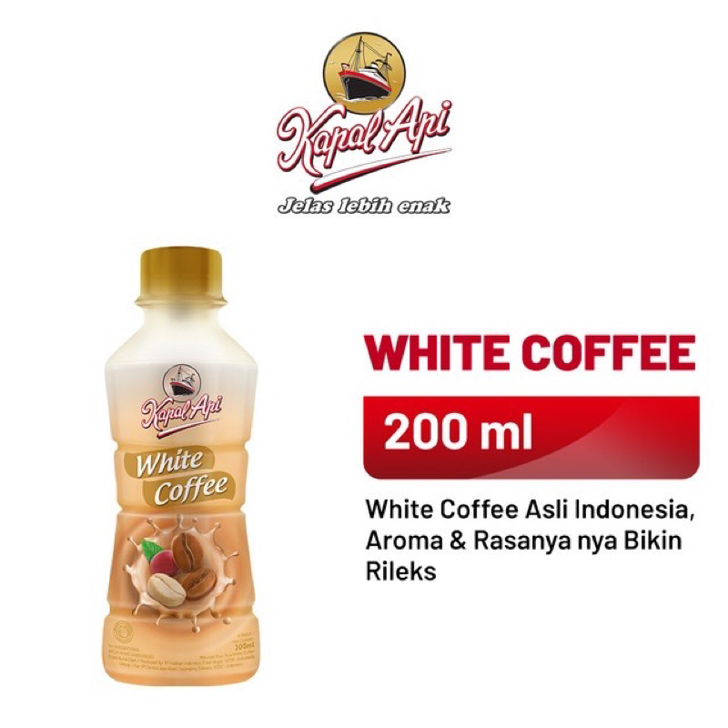 Jual Kopi Kapal Api White Coffee Botol Pet - 200 ml (Kemasan Karton ...