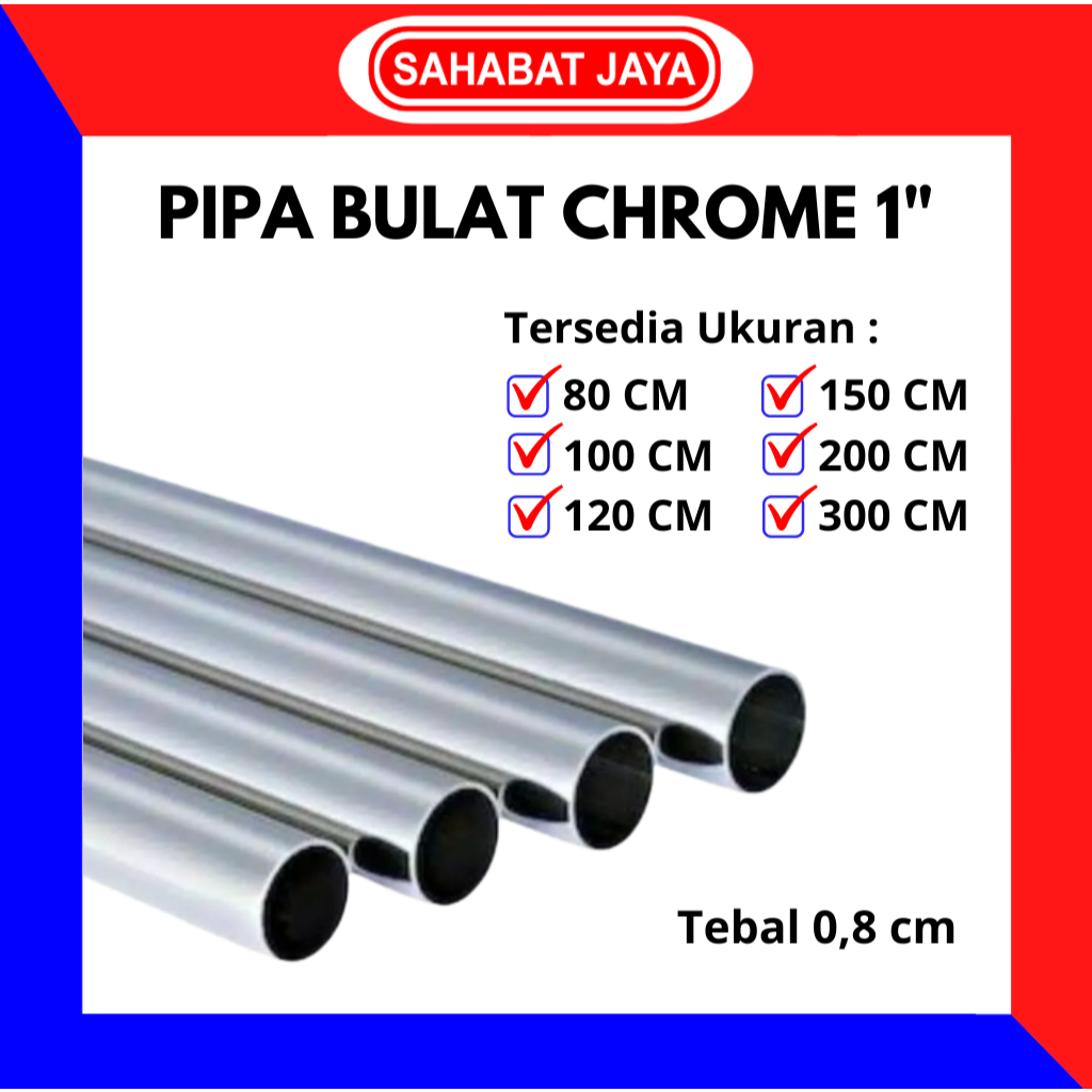 Jual Huben Pipa Chrome Bulat 1" Inch Pipa Gantungan 25 mm | Shopee ...