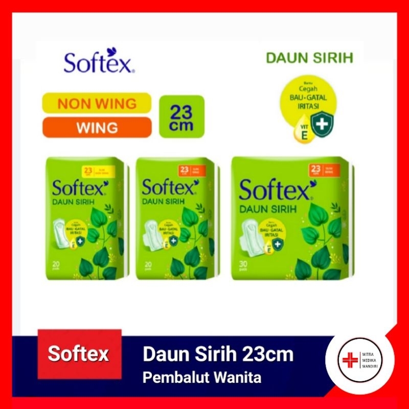 Jual Softex Daun Sirih + Vitamin E Wing/Non Wing 23cm Pembalut Wanita ...