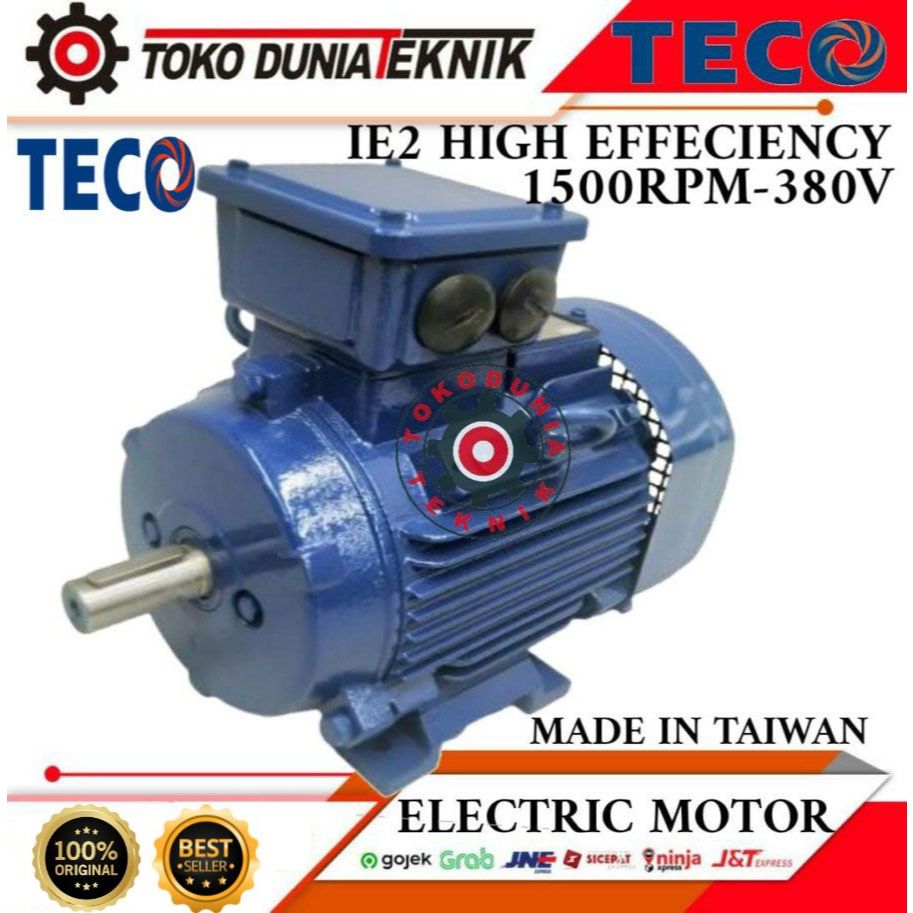 Jual TECO AESV2S (IE2) 11KW / 15HP 1500RPM 4POLE 3PHASE B3 FOOT MOUNTED | Shopee Indonesia