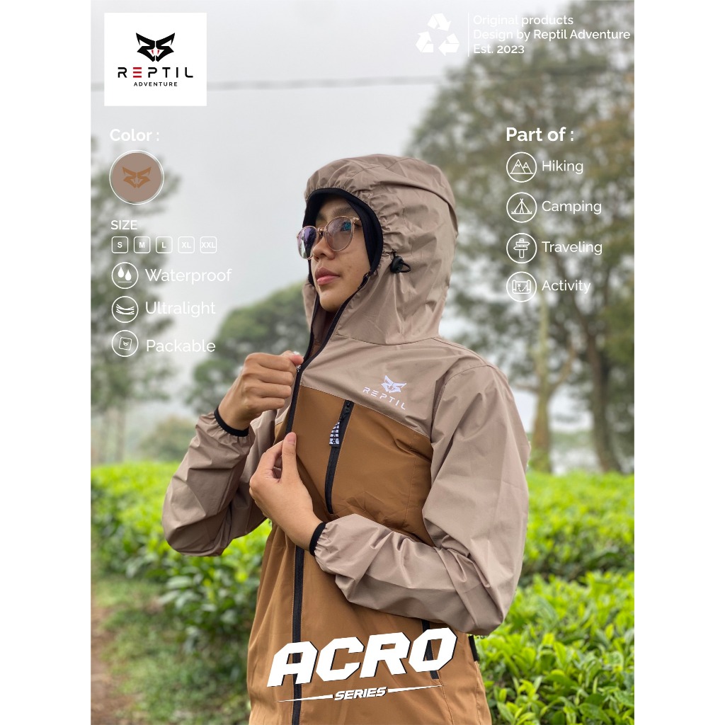Jual JAKET OUTDOOR PACKABLE REPTIL ADVENTURE ACRO series | Shopee Indonesia