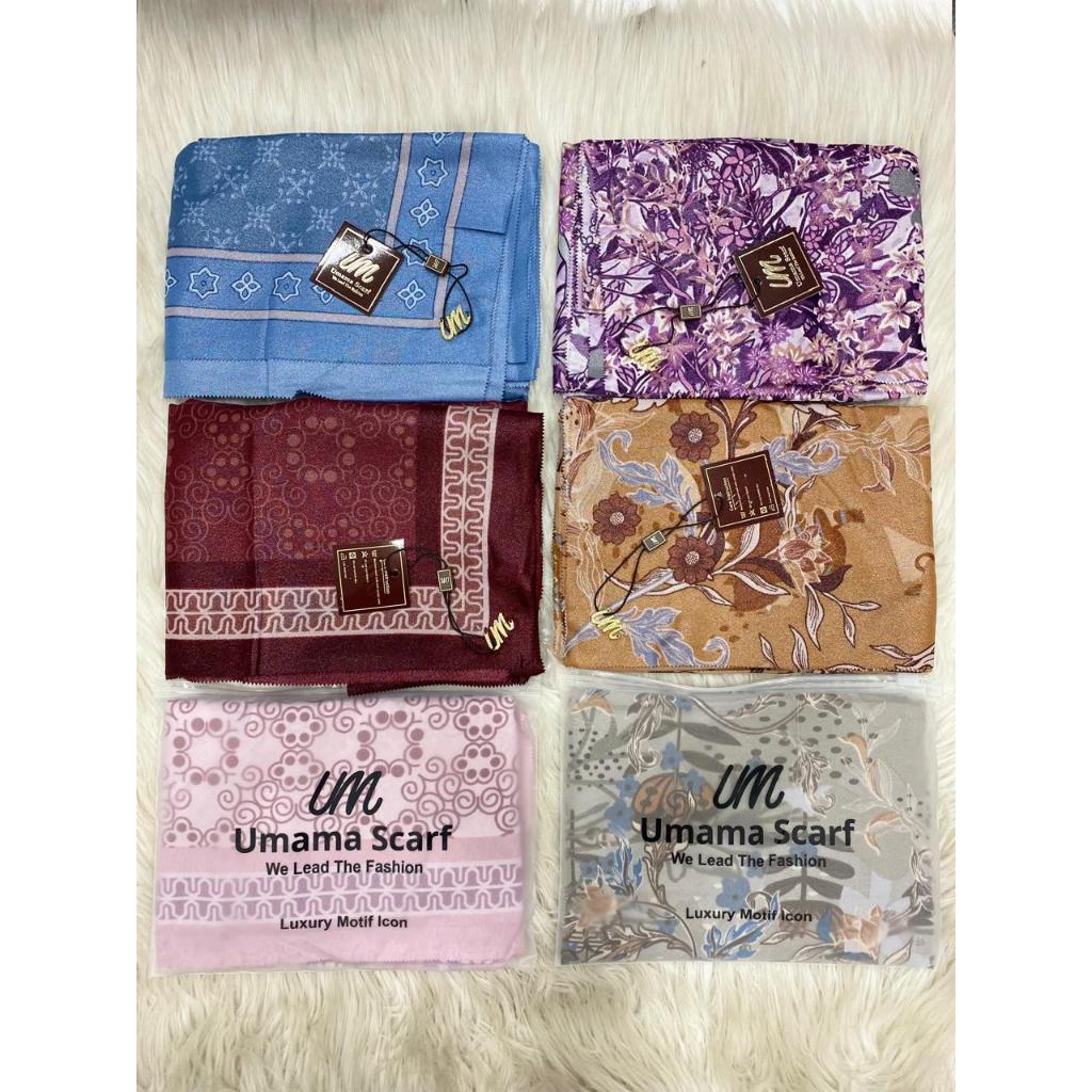 Jual GROSIR JILBAB UMAMA LUXURY MOTIF POUCH BY UMAMA SCARF CAMPUR MOTIF ...