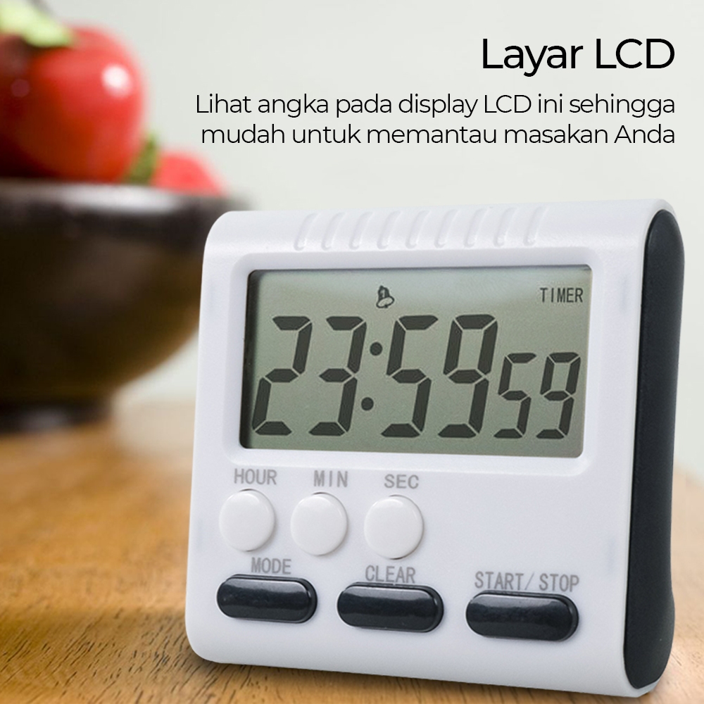 Jual Timer Masak Dapur Magnetic Stand Kitchen Countdown Clock Minimalis ...