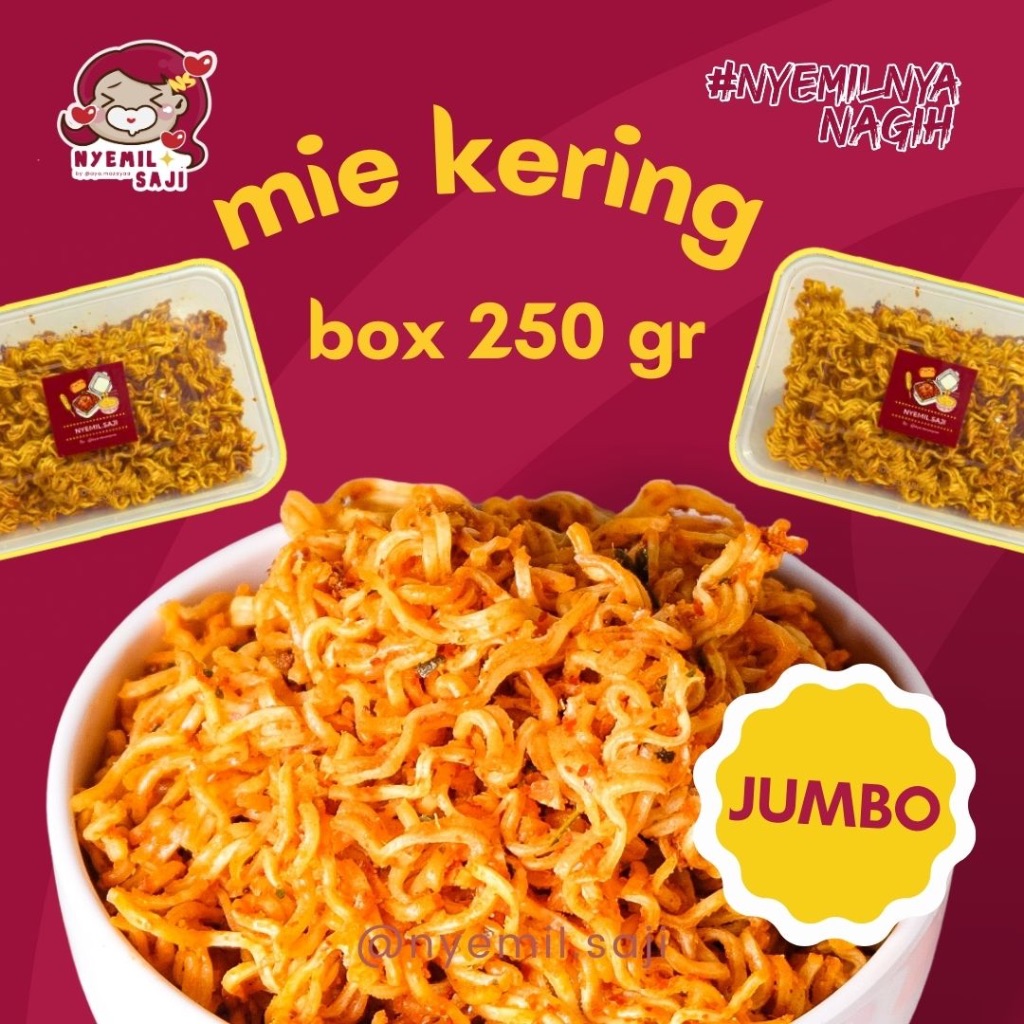 Jual BOX MIE KERING 250 GRAM NYEMILSAJI | Shopee Indonesia