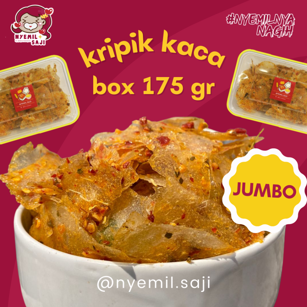 Jual BOX KRIPIK KACA (KRIPCA) NYEMILSAJI | Shopee Indonesia
