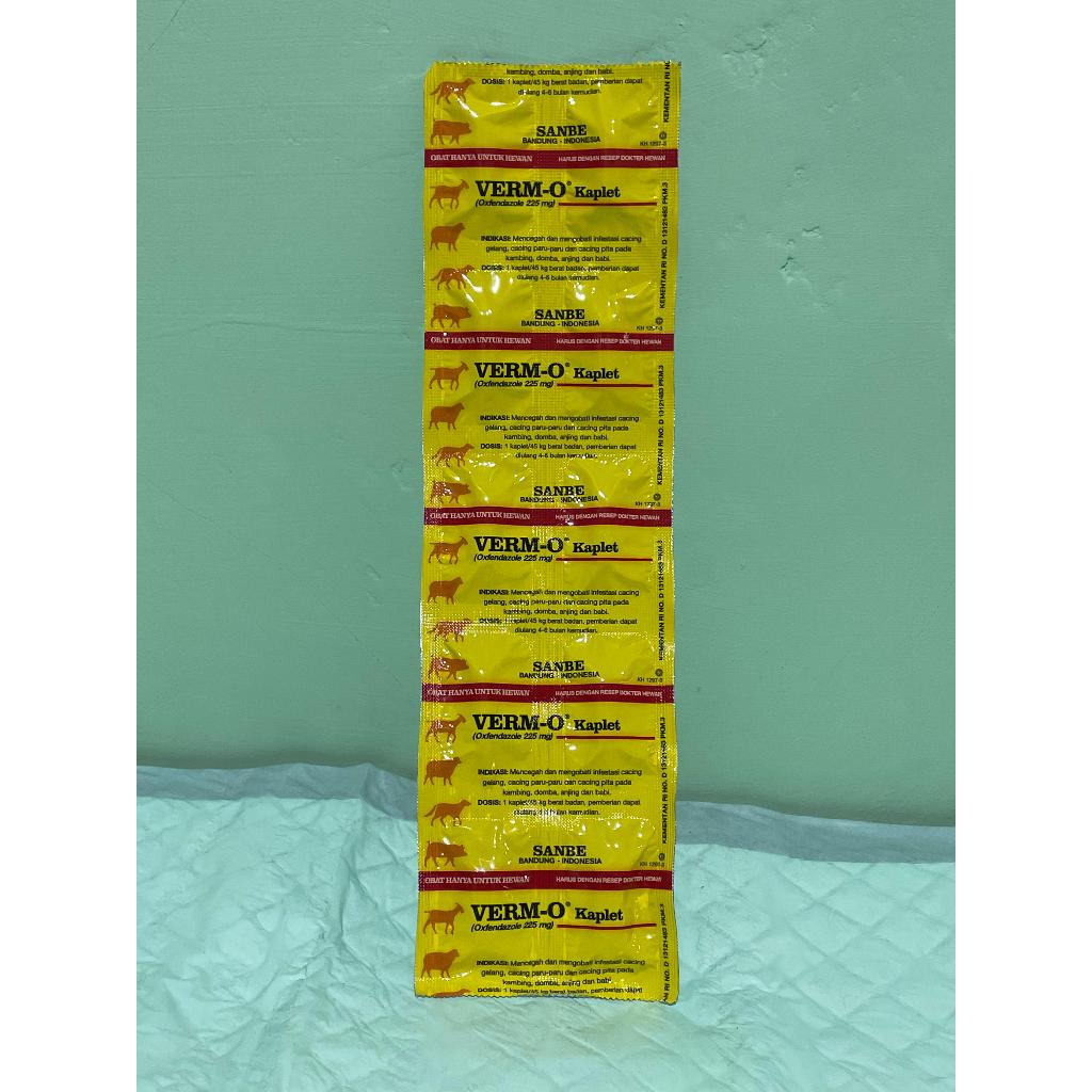 Jual VERM O KAPLET 1 Strip Isi 10 Kaplet | Obat Cacing Hewan Ternak ...