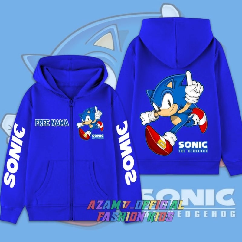 Jual Jaket Anak Hoodie Anak Sonic The Hedgehog Free Nama / Jaket ...