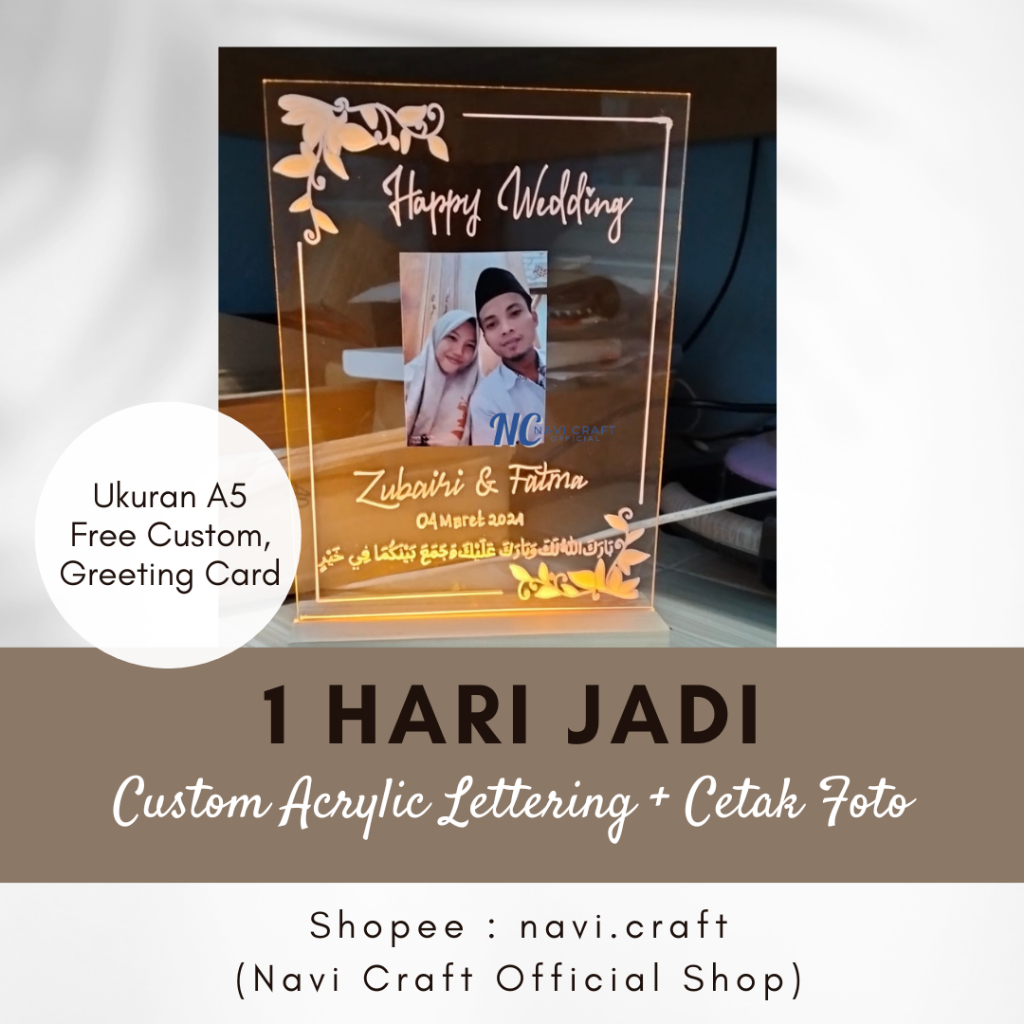 Jual Custom acrylic foto kado wisuda kado ulang tahun kado anniversary ...