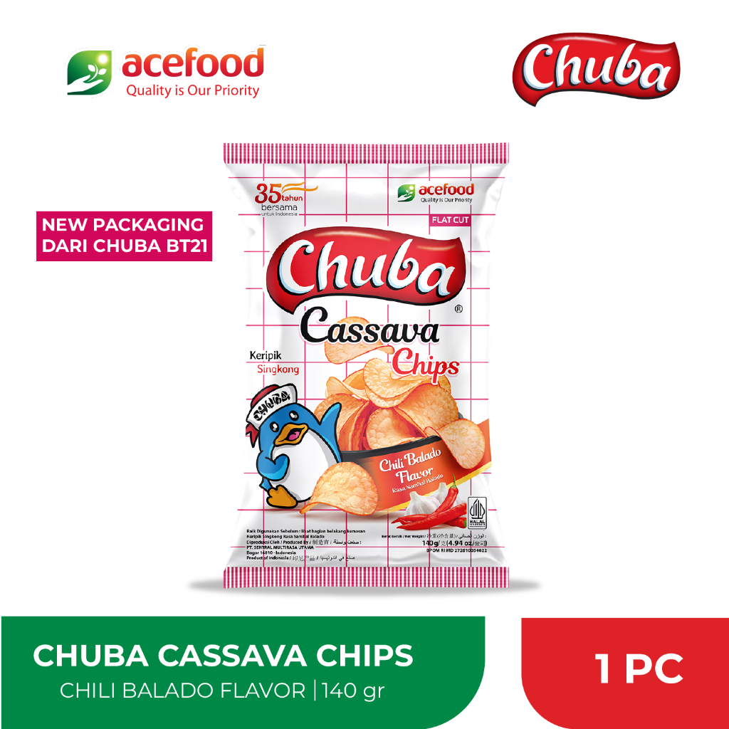 Jual Chuba Cassava Chips Rasa Sambal Balado 125 Gr | Shopee Indonesia