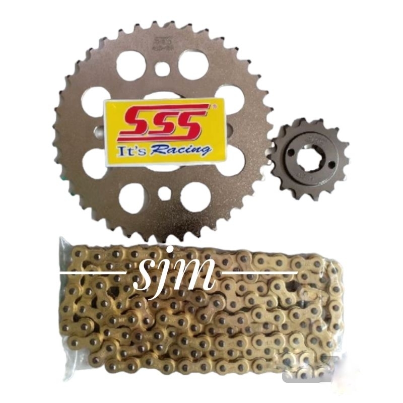 Jual Gear gir sss set 415 428 Rantai Gold Honda Sonic 150R/ Cbr 150R/ Supra GTR150/ Cb 150 ...