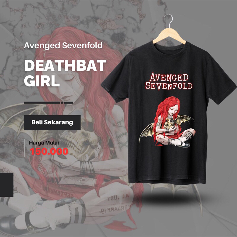 Jual Tshirt Avenged Sevenfold Deathbat Girl | Shopee Indonesia