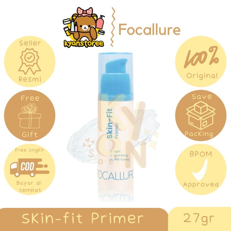Jual FOCALLURE SKIN-FIT PRIMER ANTI CAKEY LOCKS MAKEUP OIL CONTROL ...