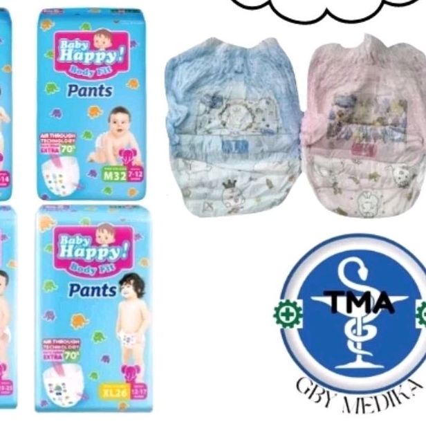 Jual Baby Happy Pants S38+2 M32 L28 XL26 XXL24 | Shopee Indonesia