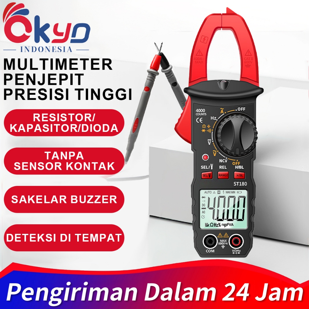Jual ST180 Digital Clamp Meter Tang Ampere Multimeter Presisi Tinggi ...
