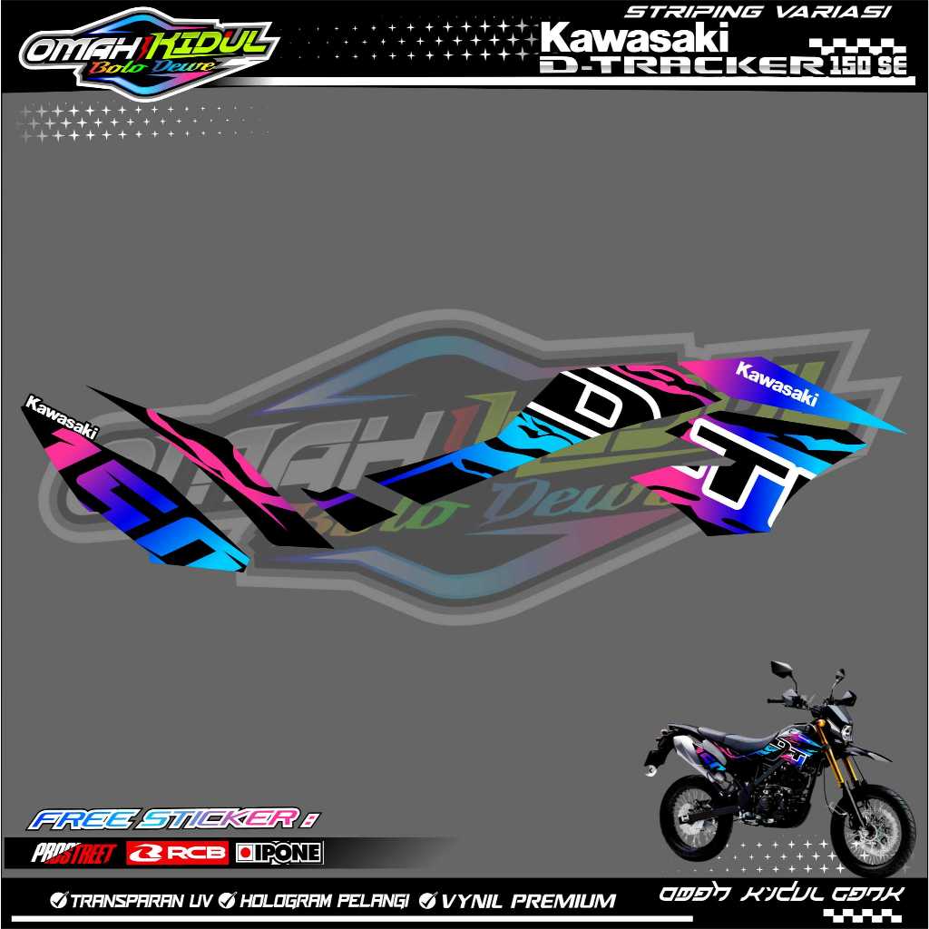 Jual STRIPING VARIASI KAWASAKI D'TRACKER 150 SE / STICKER LIST VARIASI ...